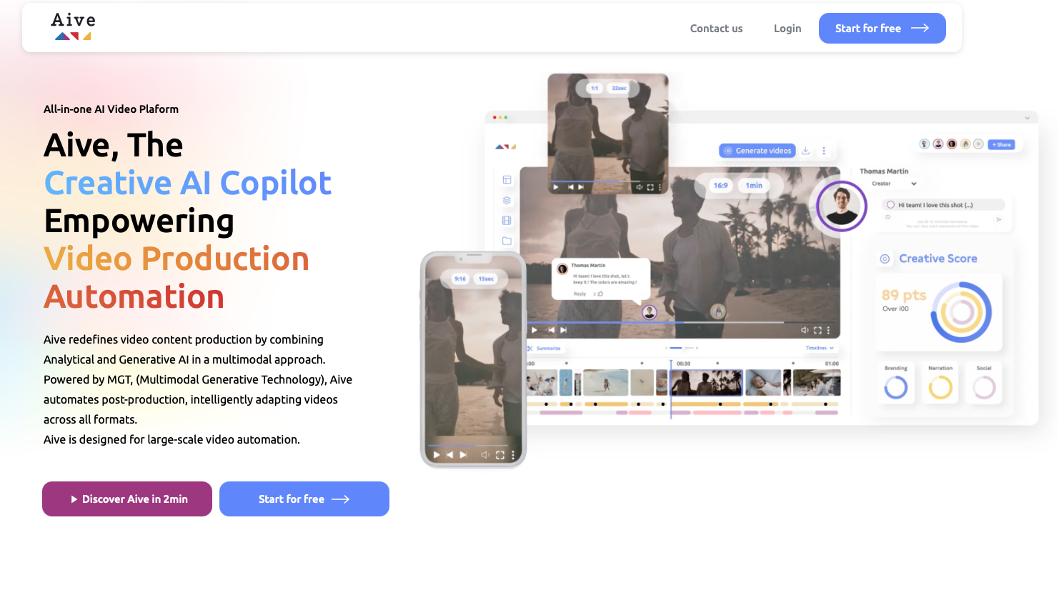 Aive : l’IA française qui révolutionne la post-production vidéo ...