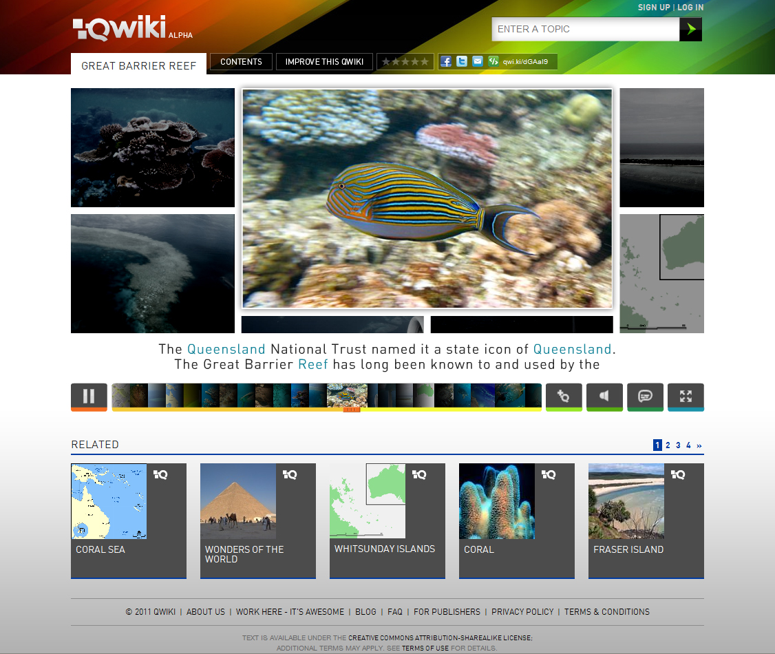 Qwiki : la recherche d'information devient interactive • Martech Cloud
